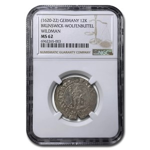 (1620-22) Germany Wildman 12 Kreuzer MS-62 NGC