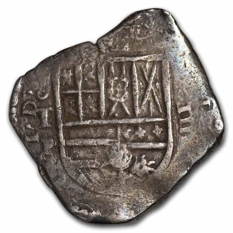 1621-TOP Spain Silver 4 Reales Cob VF
