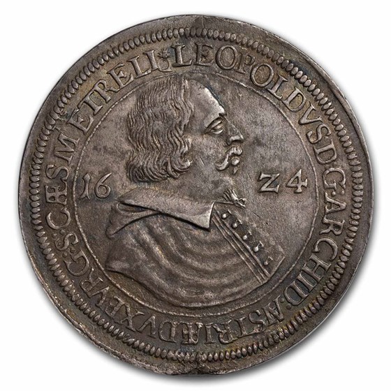 1624 Austria Silver Taler Ferdinand I AU