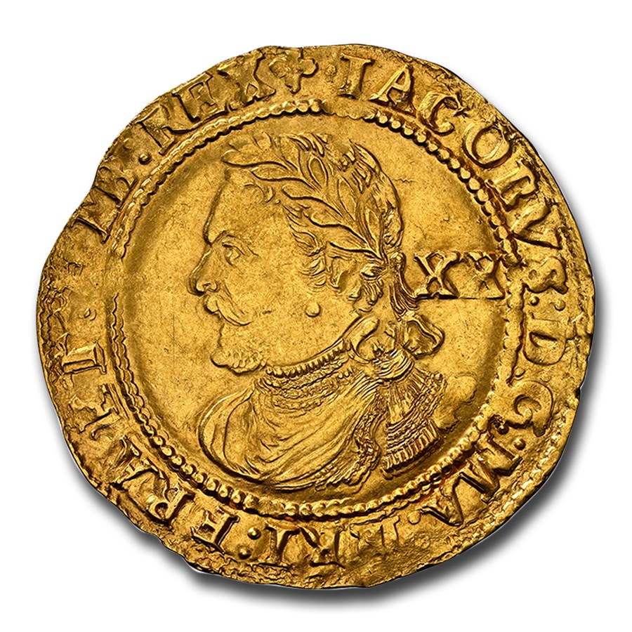 (1624) Great Britain Gold Laurel James I MS-61 NGC