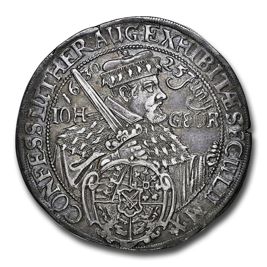 Buy 1630 German States Saxony Silver 1/2 Thaler Georg I AU-55 NGC | APMEX