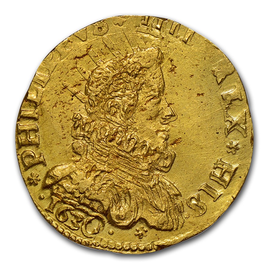 Buy 1630 Italy Milan Gold 2 Doppie Filippo IV MS-63 NGC | APMEX