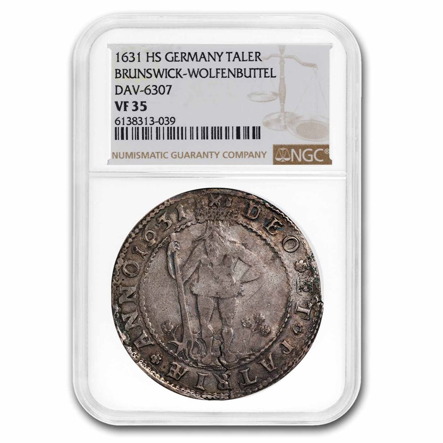 Buy 1631 German States Brunswick Silver Taler Wild Man VF-35 NGC | APMEX