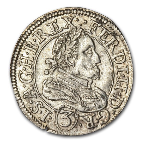Buy 1637 Austria Silver 3 Kreuzer Ferdinand II AU | APMEX