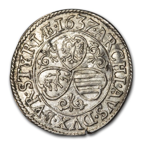 Buy 1637 Austria Silver 3 Kreuzer Ferdinand II AU | APMEX