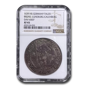 1639 Germany Silver Wildman Thaler XF-45 NGC (Bruns-L-C)