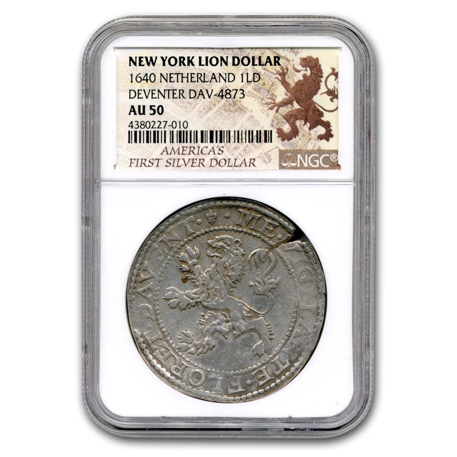 Buy 1640 Netherland Lion Dollar Deventer Dav-4873 AU-50 NGC | APMEX