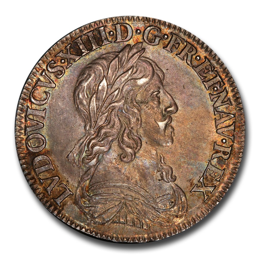 Buy 1643-A France Silver 1/4 Ecu Louis XIII MS-62 PCGS | APMEX
