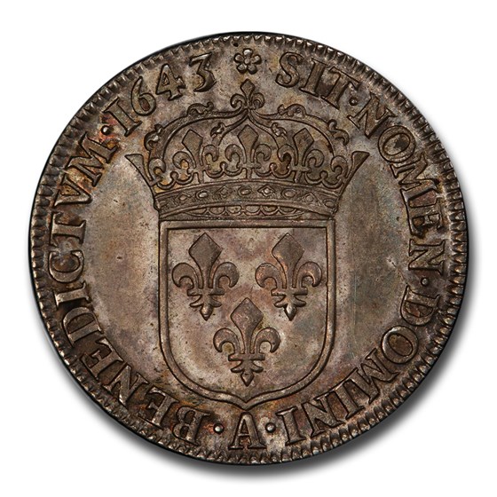 Buy 1643-A France Silver 1/4 Ecu Louis XIII MS-62 PCGS | APMEX