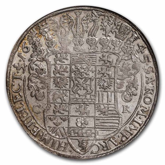 Buy 1645 German States Saxony Silver Thaler Georg I MS-63 NGC | APMEX