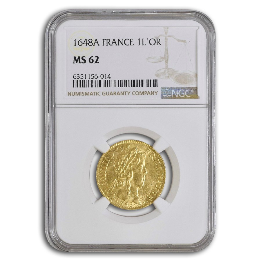 Buy 1648-A France Gold Louis d'Or Louis XIV MS-62 NGC | APMEX