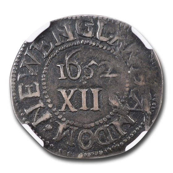 Buy 1652 IN BOT Oak Tree Shilling Massachusetts AU-50 NGC | APMEX