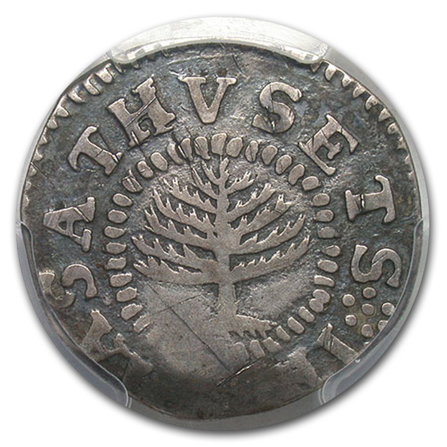 Buy 1652 Pine Tree Shilling Small Planchet Colonial VF details PCGS | APMEX