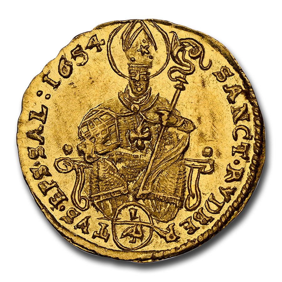 1654 Austria Gold 1/4 Ducat MS-64 NGC