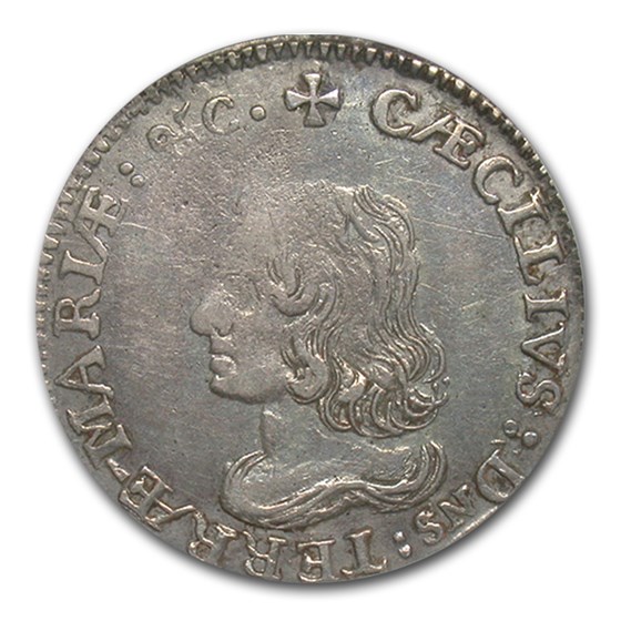 Buy 1658-59 6 Pence Maryland Lord Baltimore AU-50 PCGS | APMEX