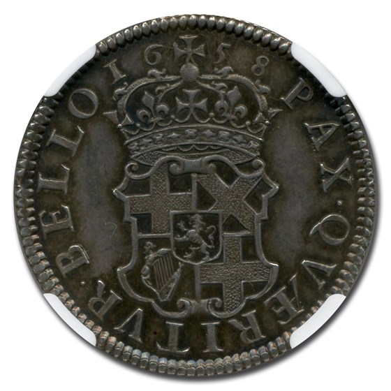 Buy 1658 Commonwealth Silver Shilling Oliver Cromwell MS-63 NGC | APMEX
