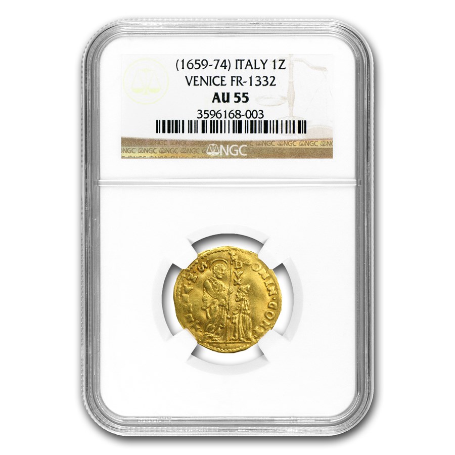 Buy 1659-1674 Venice Gold Zecchino Ducat AU-55 NGC (Random) | APMEX