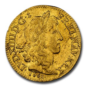 Buy 1661-A France Gold Louis d'Or Louis XIV AU-58 NGC | APMEX
