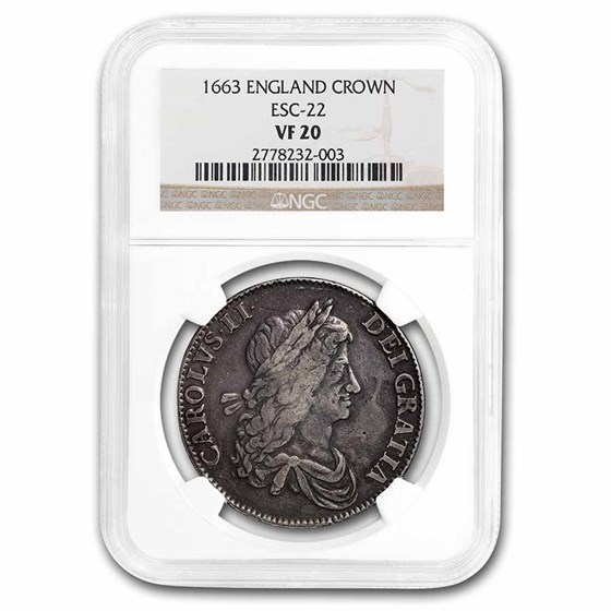 Buy 1663 Great Britain Silver Crown Charles II VF-20 NGC | APMEX