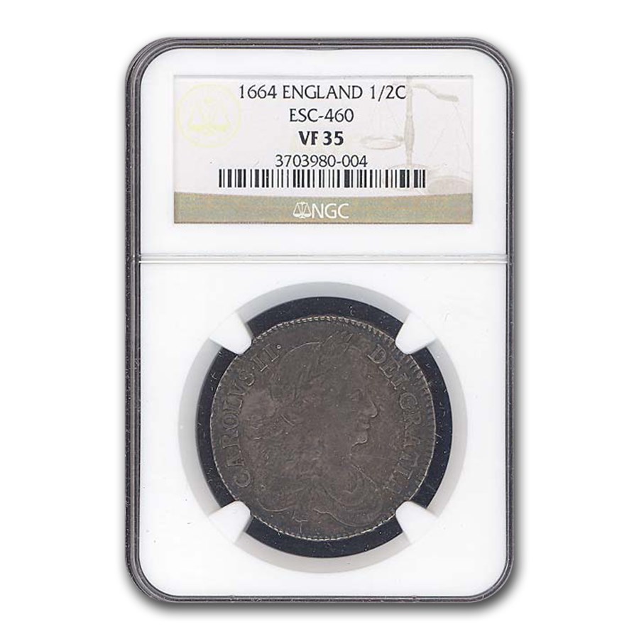 Buy 1664 England Halfcrown Esc-460 VF-35 NGC | APMEX