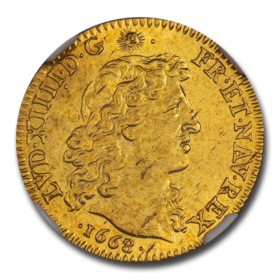 Buy 1668-A France Gold Louis d'Or Louis XIV MS-64 NGC | APMEX