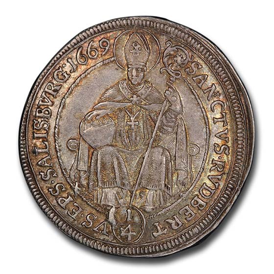 Buy 1669 Salzburg Silver 1/4 Thaler Maximilian Gandolph MS-62 PCGS | APMEX