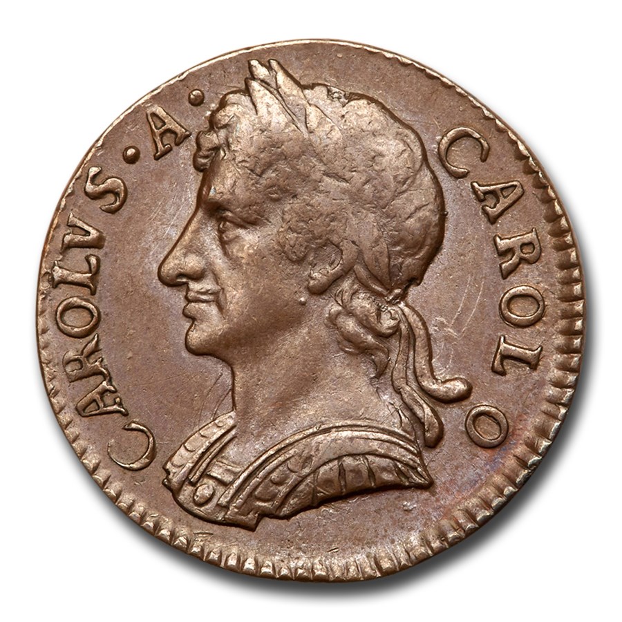 Buy 1675 Great Britain Copper Farthing Charles II AU-58 PCGS | APMEX