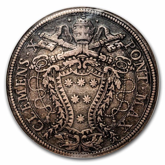 Buy 1675 Papal States Silver 1 Piastra Clement X VF Details NGC | APMEX