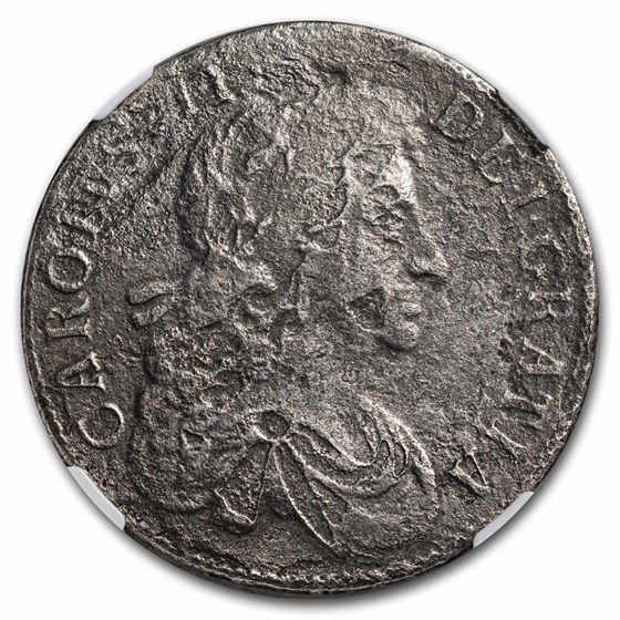 1680 England AR Crown Charles II VF-Dtls NGC (HMS Association)