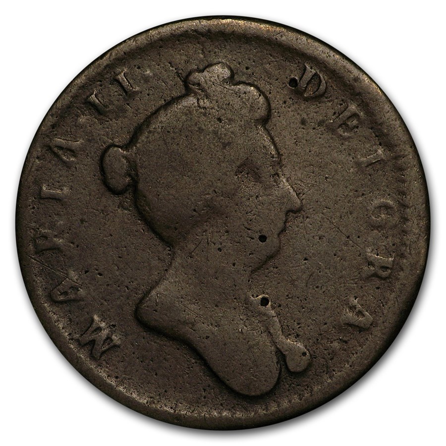 Buy 1688-1694 Mary II Rose Farthing Pattern Coin VG Details | APMEX