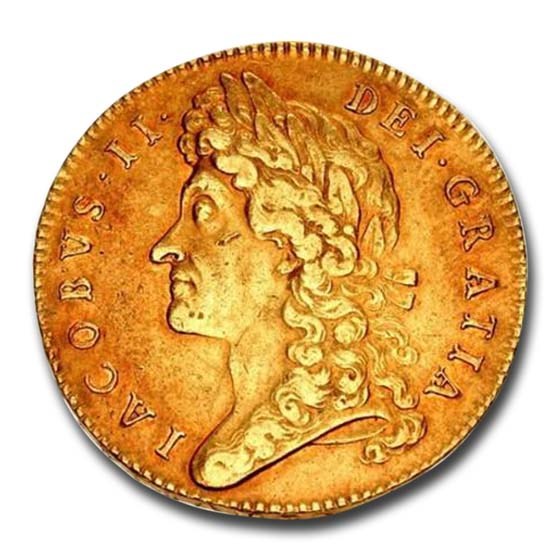 Buy 1688 Great Britain Gold Five Guineas James II XF-40 NGC | APMEX