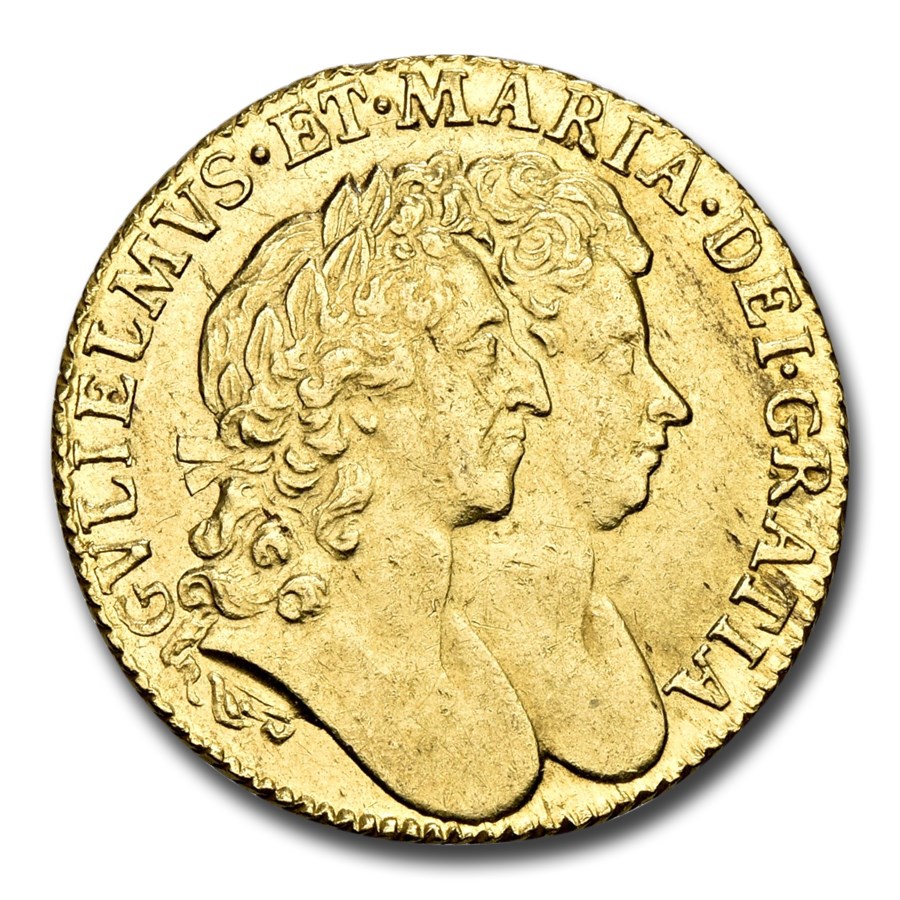 Buy 1691 Great Britain Gold Guinea William and Mary MS-61 NGC | APMEX