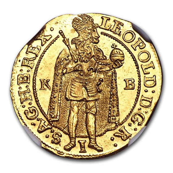 Buy 1694-K-B Hungary Gold Ducat Leopold I MS-65* NGC | APMEX