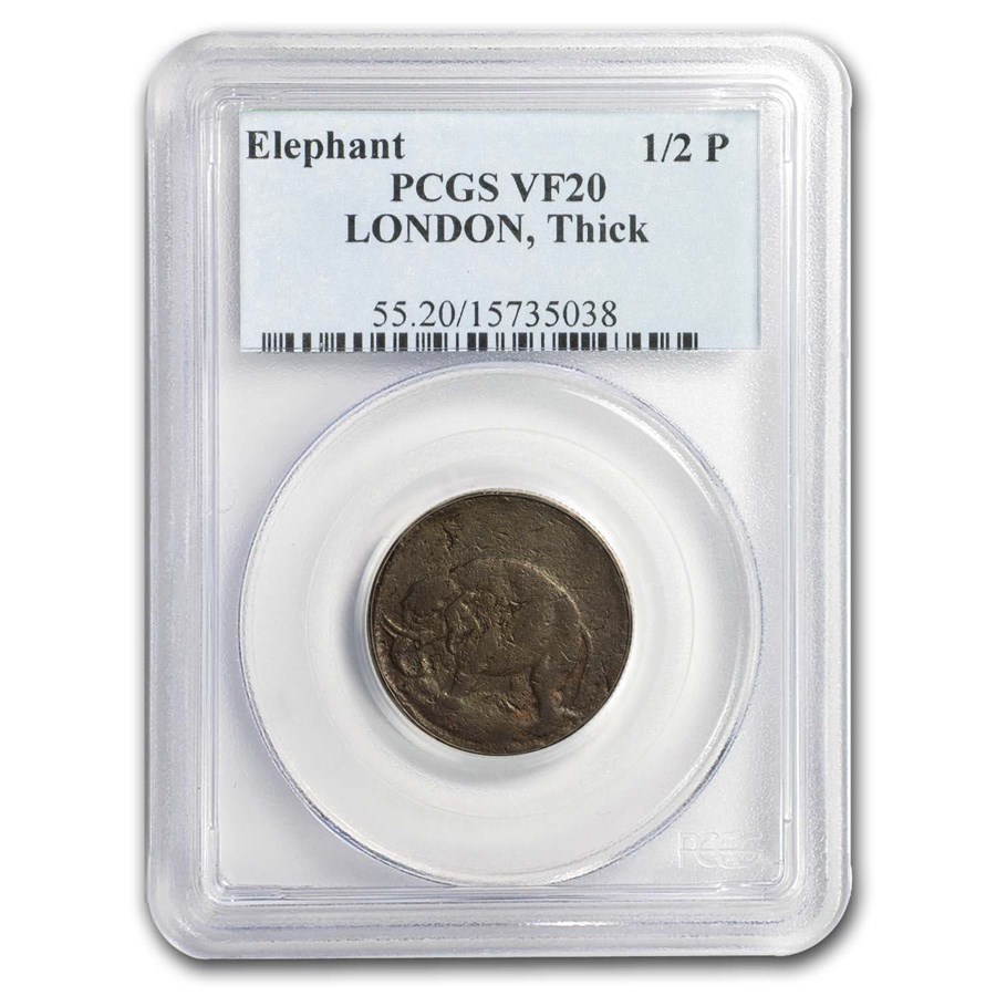 Buy (1694) London Elephant Token 1/2 Penny VF-20 PCGS (Thick) | APMEX