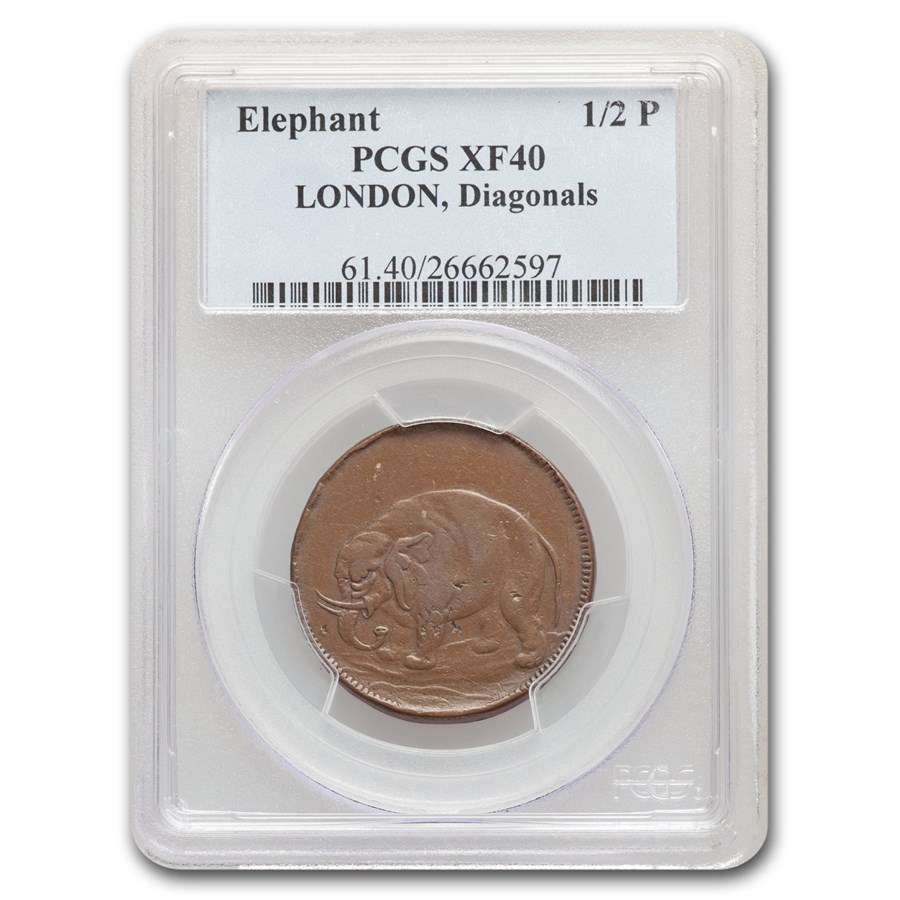 Buy (1694) London Elephant Token XF-40 PCGS (Diagonals) | APMEX