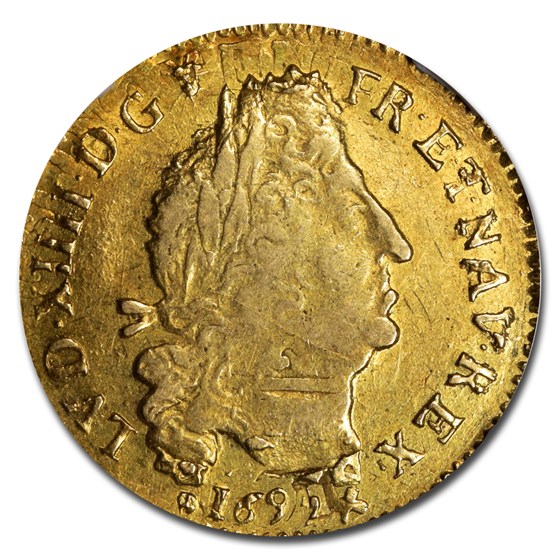 Buy 1694-N France Gold Louis d'Or Louis XIV AU-58 NGC | APMEX