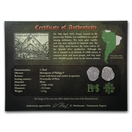 Buy 1700-1746 Peru 1/2 Real Philip V: Viceroyalty of Peru Collection ...