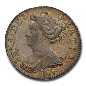 1703 Great Britain Silver Sixpence Anne MS-63 NGC