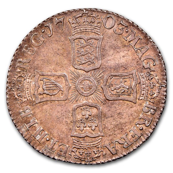 Buy 1703 Great Britain Silver Vigo Bay Sixpence MS-63 NGC | APMEX