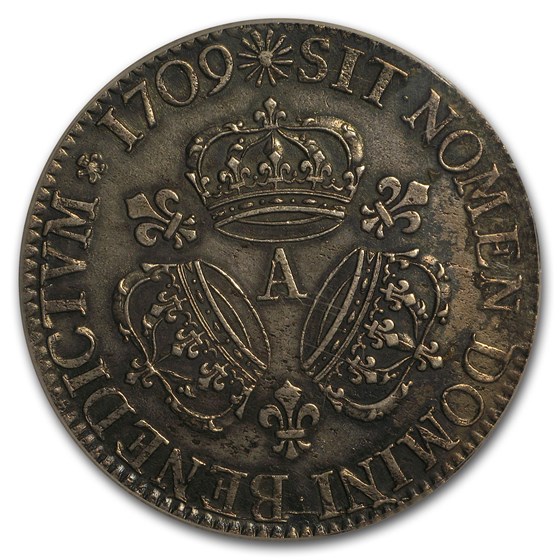 Buy 1709-A France Louis XIV 1 Ecu AU-50 PCGS | APMEX