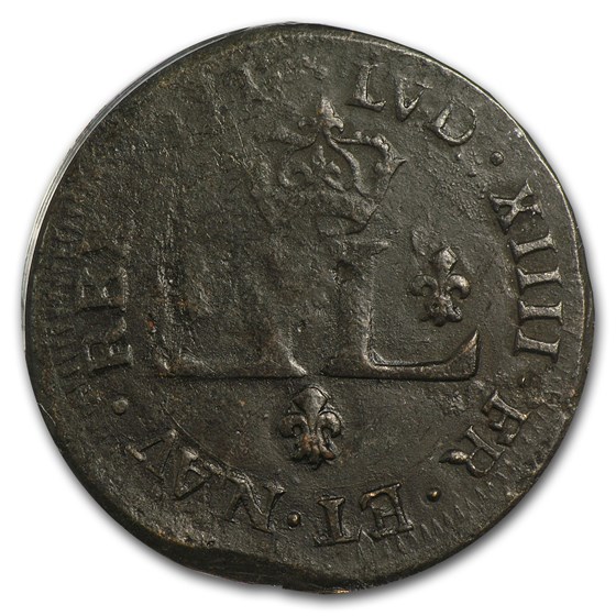 Buy 1711-D France Billon 30 Deniers Louis XIV Genuine PCGS | APMEX