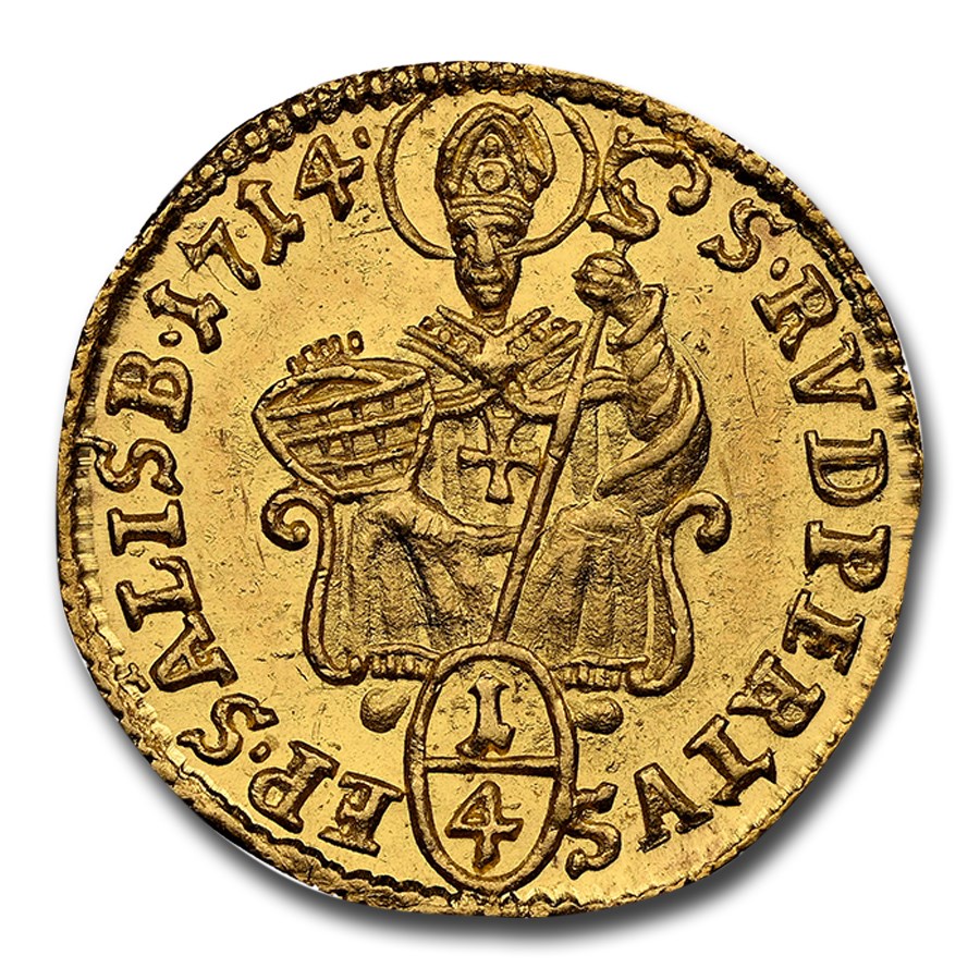 Buy 1714 Austrian States Salzburg Gold 1/4 Ducat MS-64 NGC | APMEX