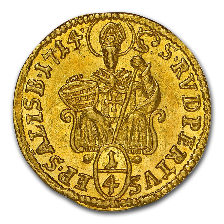 Buy 1714 Austrian States Salzburg Gold 1/4 Ducat MS-64 NGC | APMEX