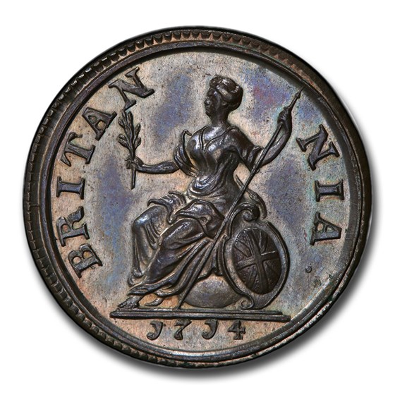 Buy 1714 Great Britain Pattern Farthing Queen Anne SP-63 PCGS (BN) | APMEX