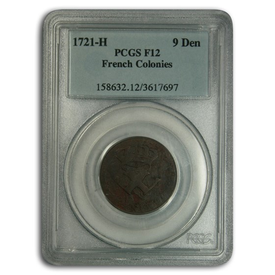Buy 1721-H French Colonies 9 Deniers Fine-12 PCGS | APMEX