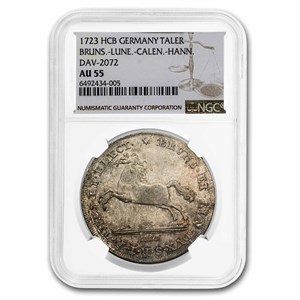 Buy 1723-HCB German Bruns-Lune-Calen-Hann Silver Taler AU-55 NGC | APMEX