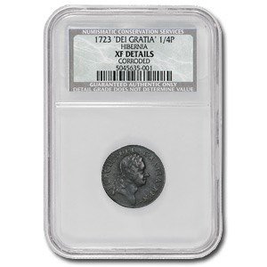 Buy 1723 Wood's Hibernia Farthing XF Details | APMEX