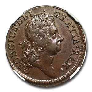 Buy 1723 Wood's Hibernia Halfpenny AU-50 NGC | APMEX