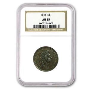 Buy 1723 Wood's Hibernia Halfpenny AU-53 NGC | APMEX