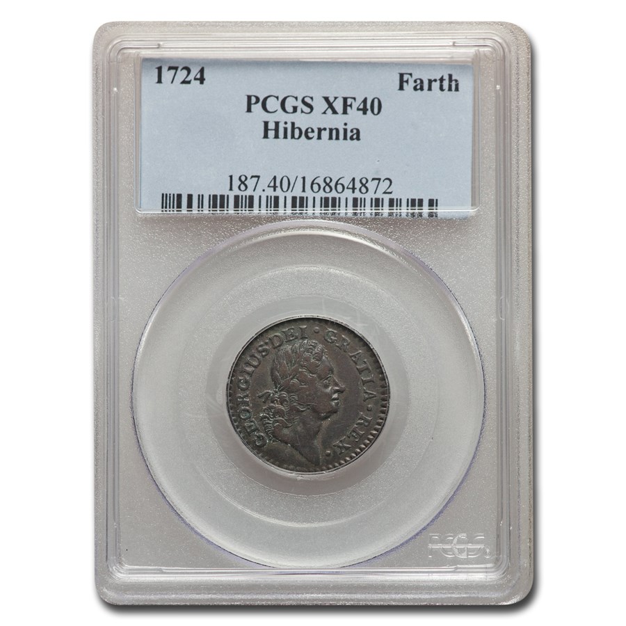 Buy 1724 Hibernia Farthing Halfpenny XF-40 PCGS | APMEX